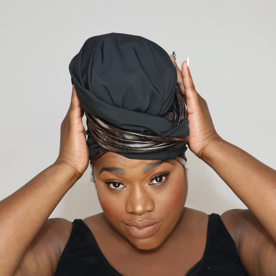 AQUA Luxe Banded Turban (Icon) – AQUA Waterproof Headwear